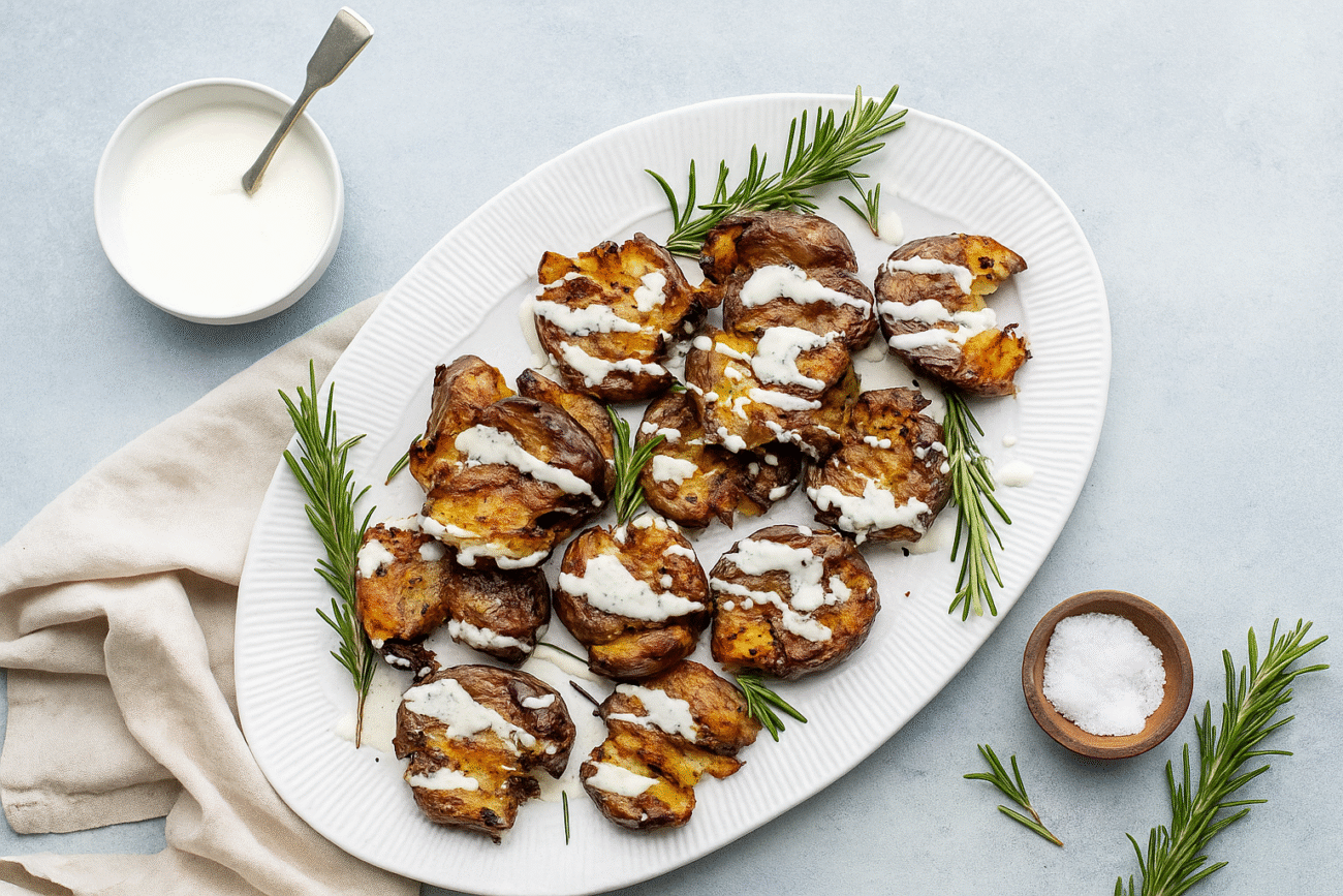Viral TikTok 15-Minute Crispy Smashed Potatoes Recipe